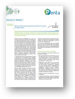 PLANtAR Penta Project has developed miniaturized monitoring sensor systems for plants and ...